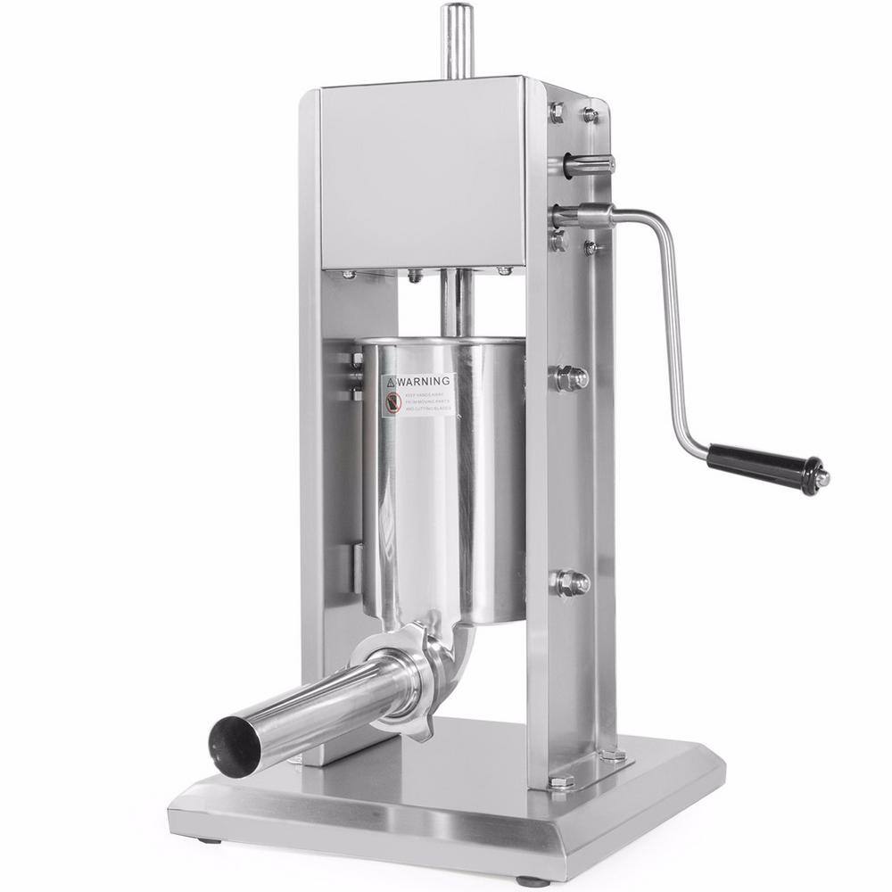XtremepowerUS 12 lbs. Stainless Steel Meat Filler Vertical Sausage ...