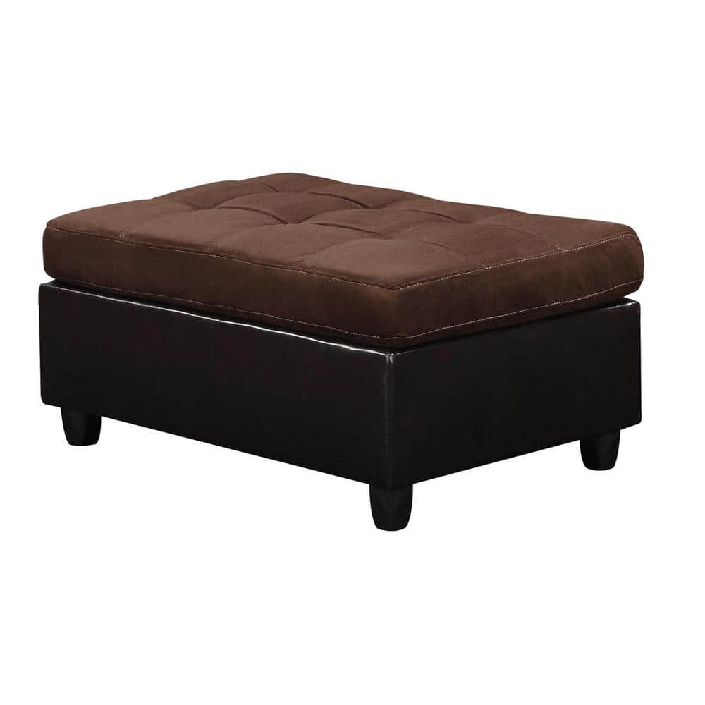 Coaster Chocolate Ottoman Mallory 505656 - The Home Depot