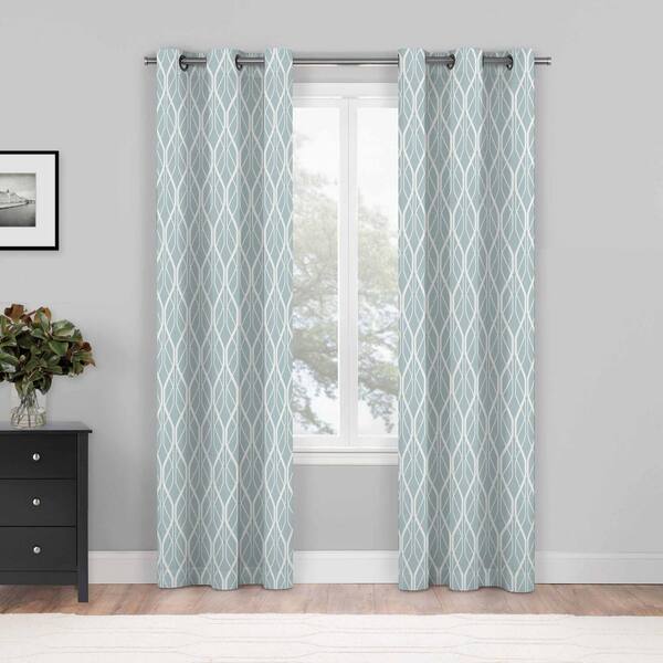 Eclipse Irwin Therma Back Spa Blue Geo Print Textured Polyester 40 in ...