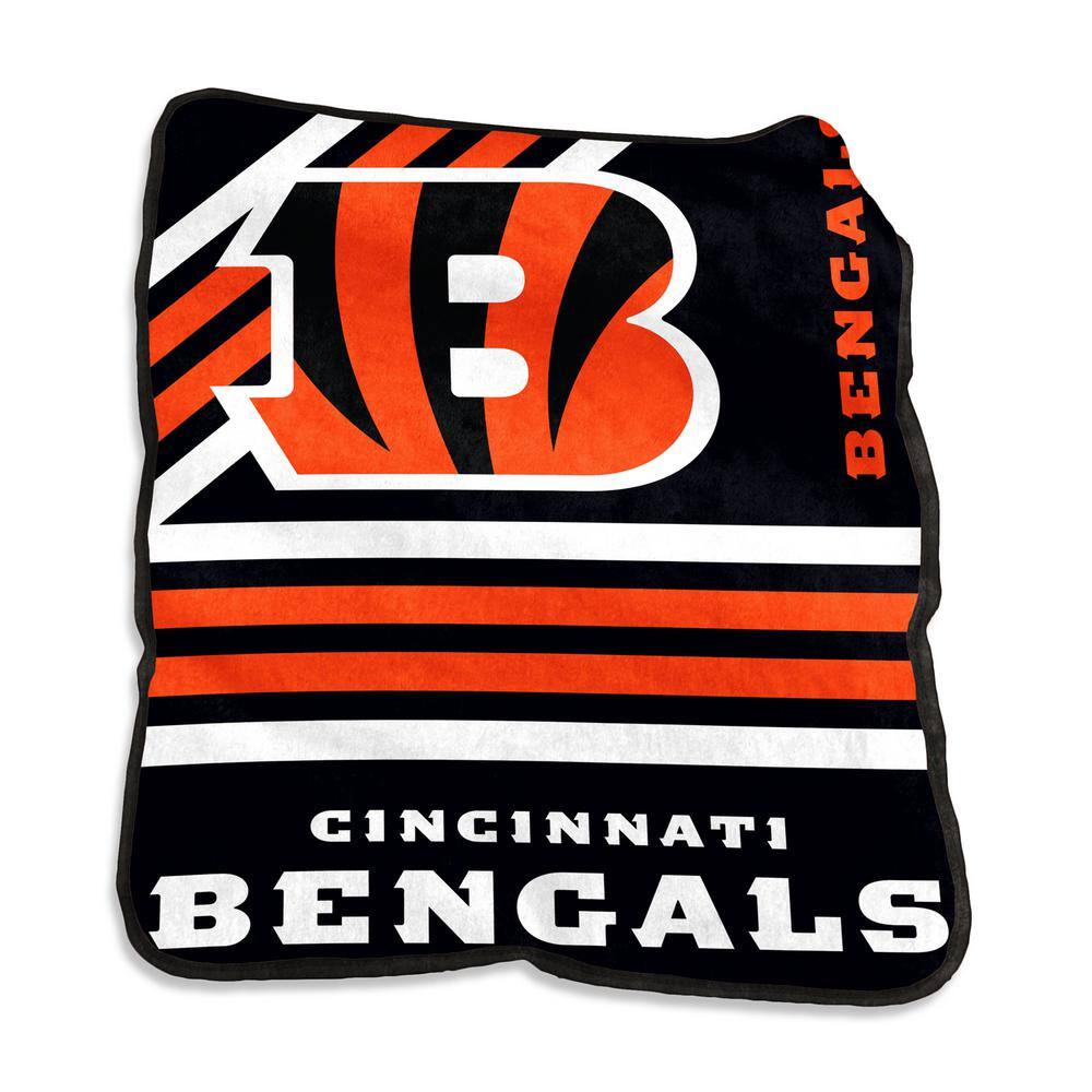 logobrands Cincinnati Bengals Multi-Colored Raschel Throw 607-26C - The ...