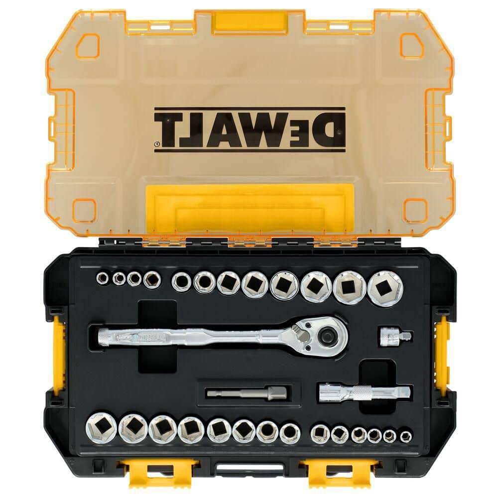 DEWALT TOUGHSERIES 30-Piece Mechanics Tool Set for 3/8 in. Drive with ...
