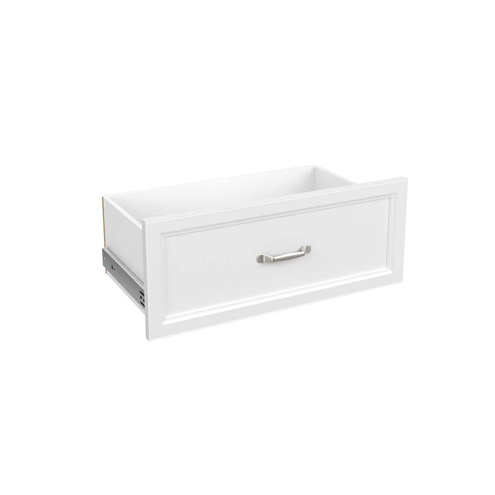 ClosetMaid Style+ 10 in. x 25 in. White Traditional Drawer Kit for 25 ...