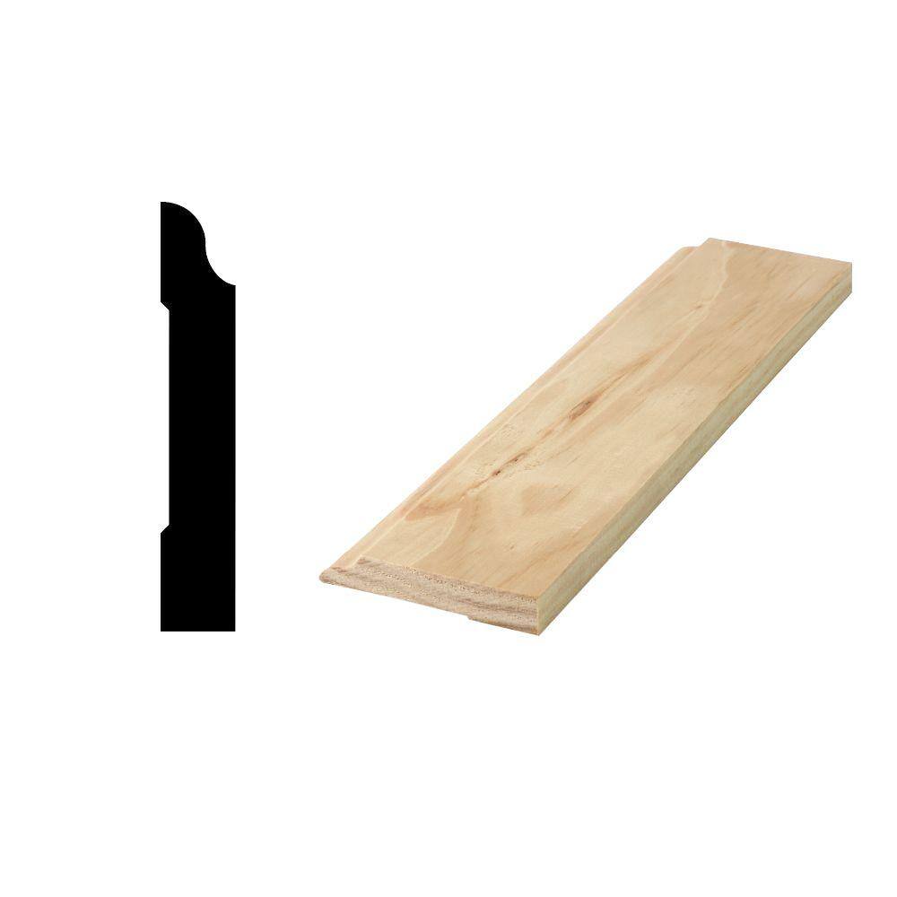 Woodgrain Millwork WM 663 9/16 in. x 3-1/4 in. Solid Pine Base Moulding ...
