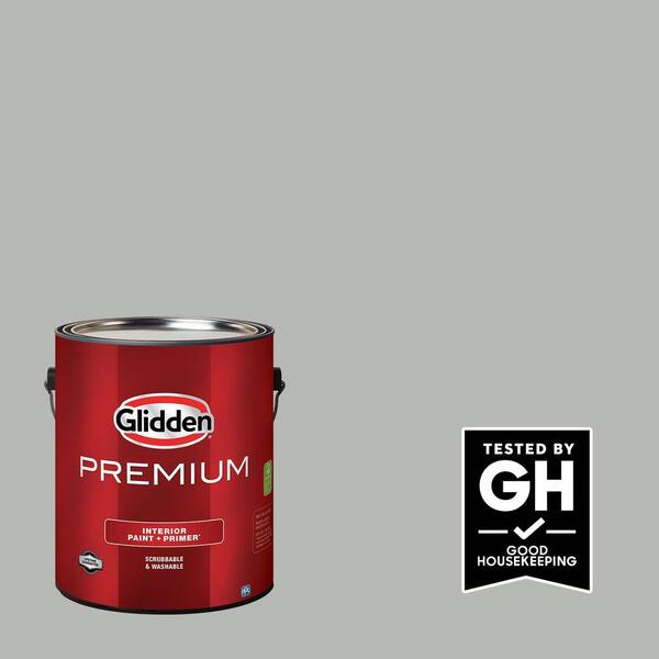 Glidden Premium 1 gal. PPG1009-4 Gray Stone Semi-Gloss Interior Latex ...