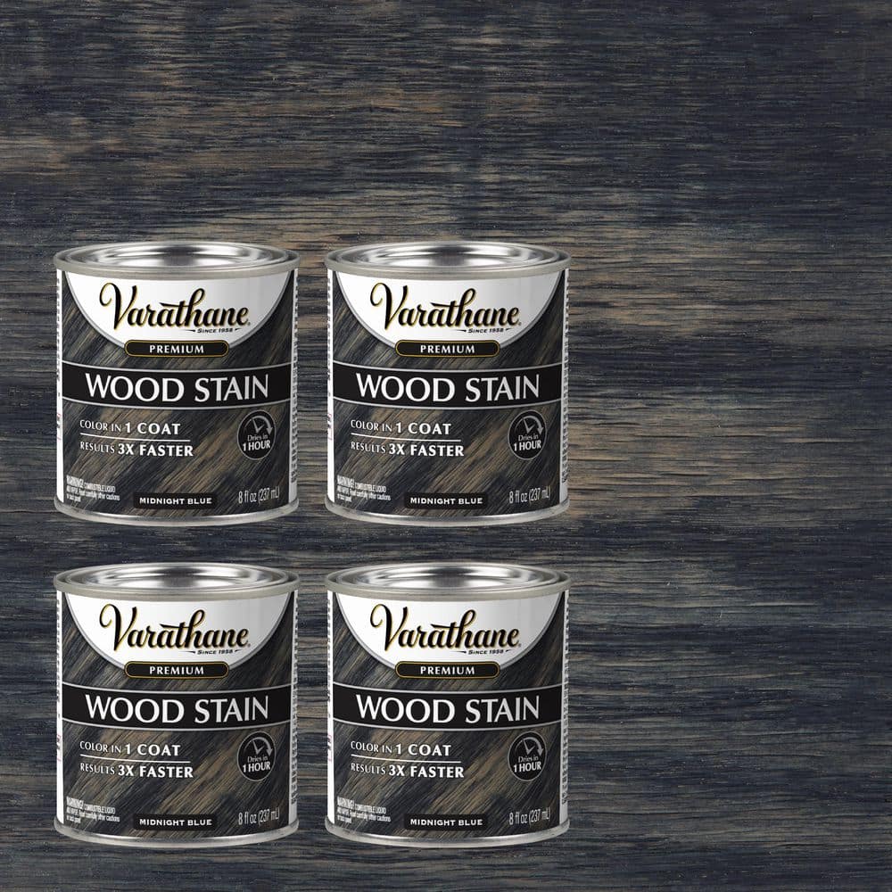 Varathane 8 oz. Midnight Blue Premium Fast Dry Interior Wood Stain ...