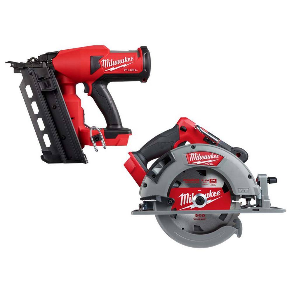 Milwaukee M18 FUEL 18-Volt Lithium-Ion Brushless Cordless Duplex Nailer ...