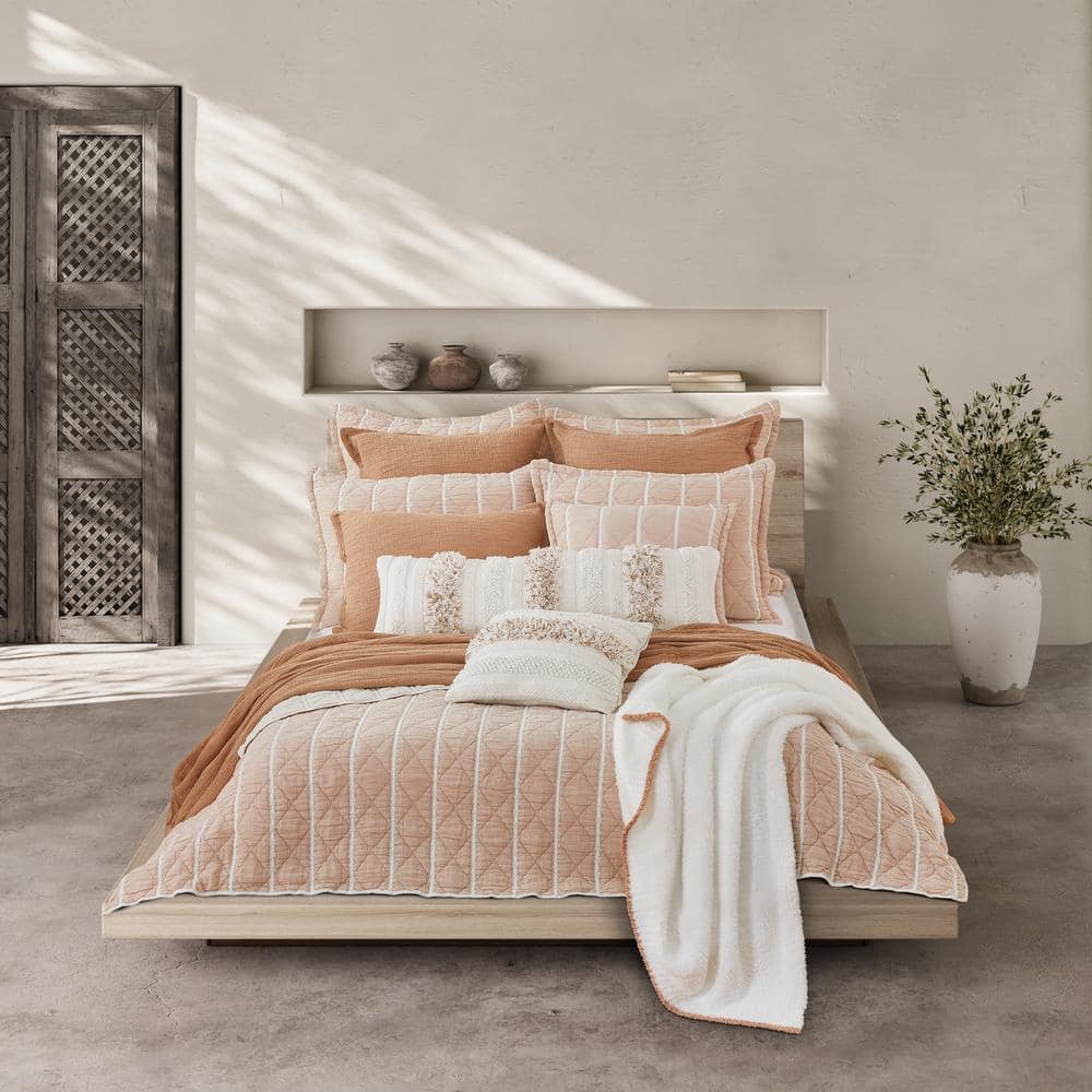 QUEEN STREET NEW YORK Pacifica Terracotta Cotton King Sham 2891174KGSHM ...