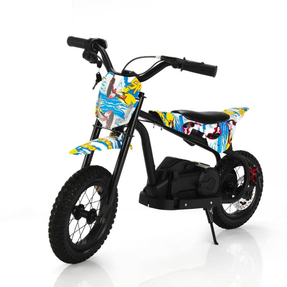 TOBBI 24V Kids Ride-On Dirt Bike, Off Road Pocket Motorbike for Kids ...