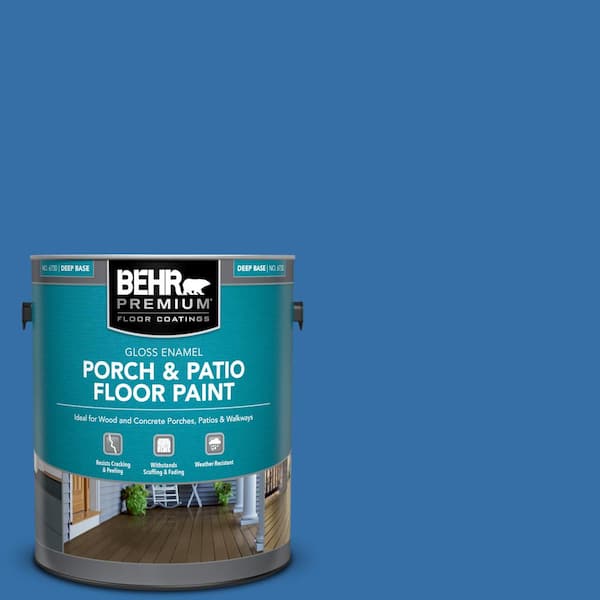 BEHR PREMIUM 1 gal. #P520-6 Mega Blue Gloss Enamel Interior/Exterior ...