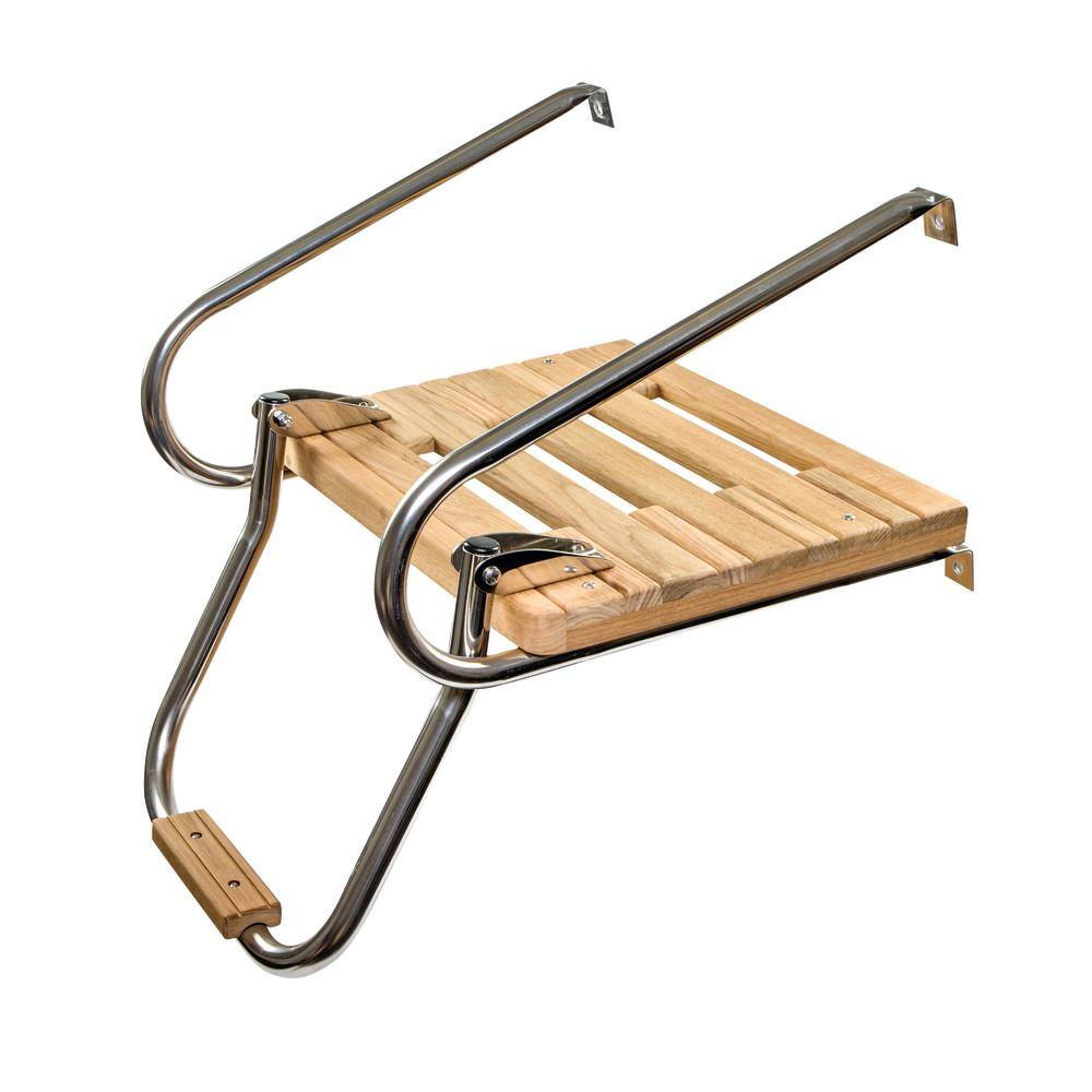 Whitecap Teak Swim Platform w/Ladder for Boats with Inboard/Outboard ...