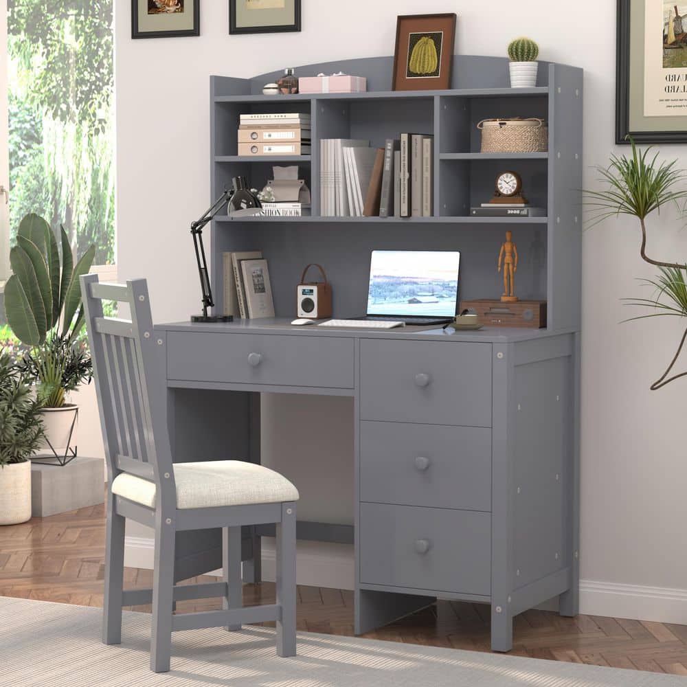 Have a question about Harper & Bright Designs 40 in. Gray Wood 4-Drawer ...