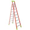 Louisville Ladder 10 ft. Fiberglass Cross Step Ladder with 300 lbs ...