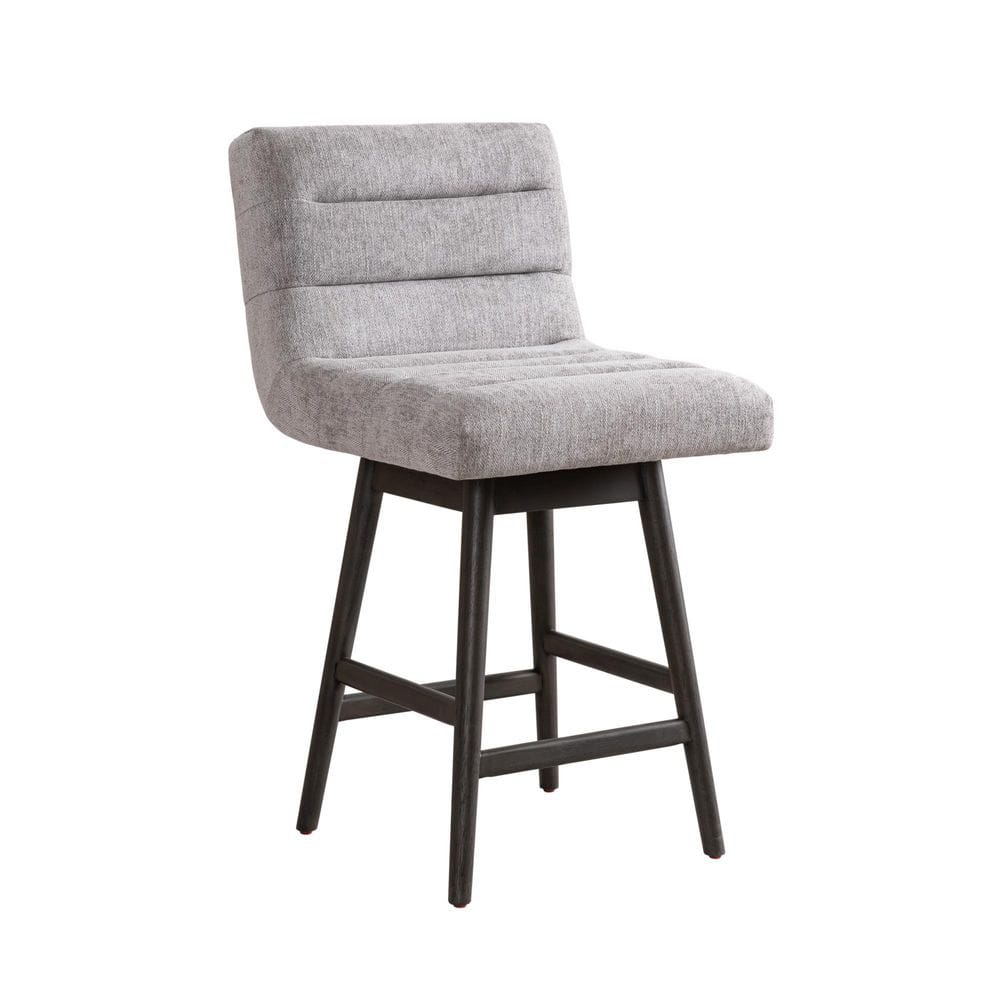 Armen Living Elias 37.5 in. H Counter Height Gray Low Back Wood Bar ...