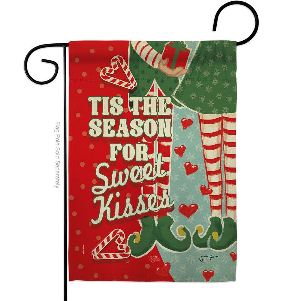 Breeze Decor 13 in. x 18.5 in. Season Sweet Kisses Christmas Garden ...