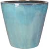 18 in. Azul Ceramic Vaso Planter DG-19A-AZ - The Home Depot