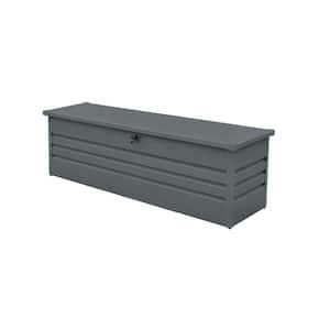160 Gal. Outdoor Waterproof Galvanized Steel Storage Deck Box with Side ...