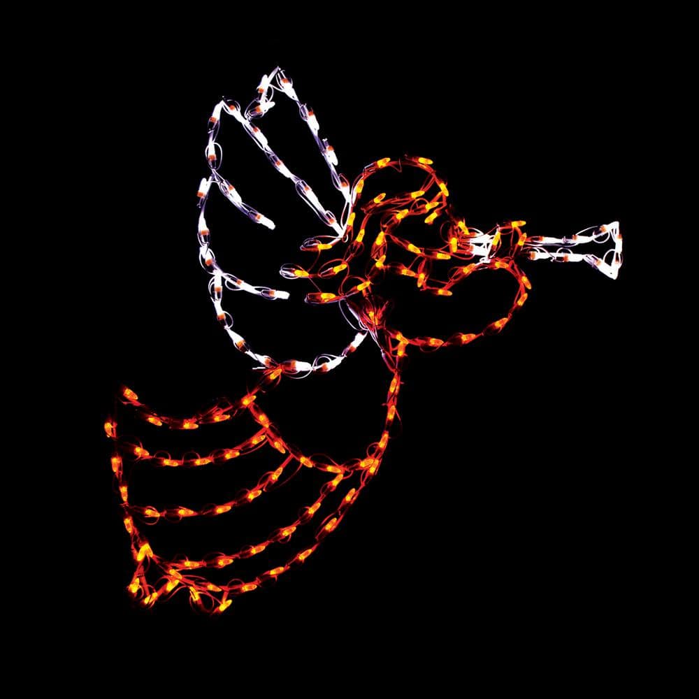 HOLIDYNAMICS HOLIDAY LIGHTING SOLUTIONS 36 in. LED Trumpeting Angel ...