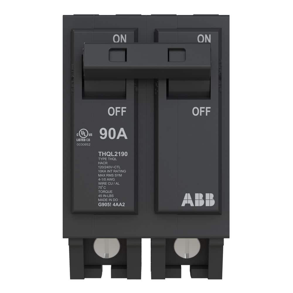 ABB 90 Amp 1 in. Double-Pole Circuit Breaker (THQL2190PA) THQL2190PA - The Home Depot