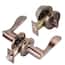 TOLEDO Jaen Antique Copper Privacy Bed/Bath Door Handle Set CV1920JA-US11