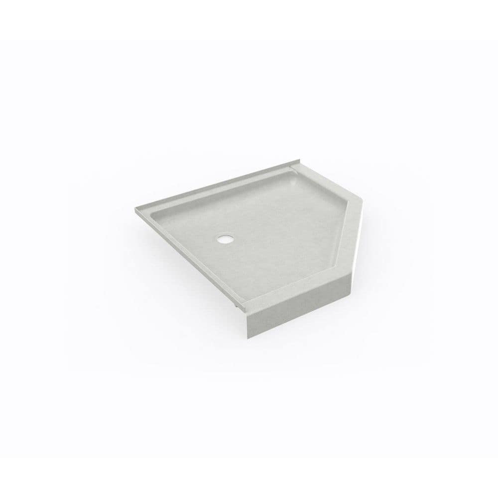 Swan Swanstone 38 in. L x 38 in. W Corner Shower Pan Base with Center ...