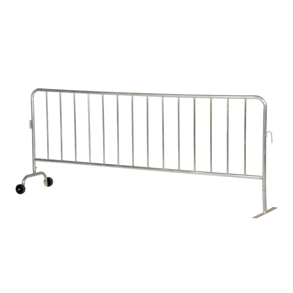 Vestil Heavy Duty Galvanized Steel Crowd Control Interlocking Barrier ...