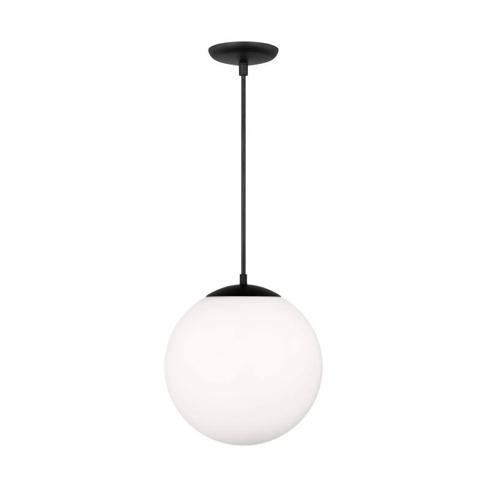 Generation Lighting Leo Hanging Globe 14 in. 1-Light Midnight Black ...