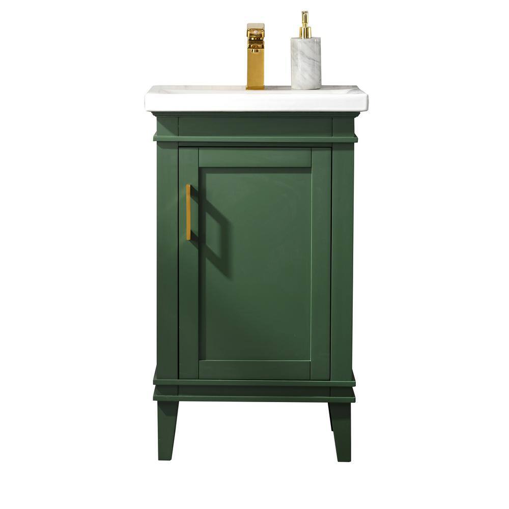 Urban Furnishing Avery 20 in. W x 15.7 in. D Bath Vanity in Green with ...