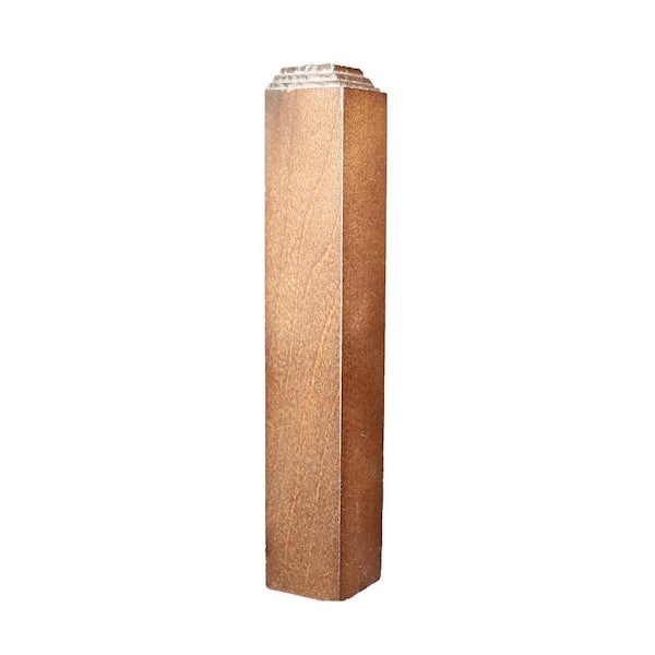 HOUSE OF FARA 1-1/4 in. D x 1-1/4 in. W x 8 in. L Poplar Wood Stained ...