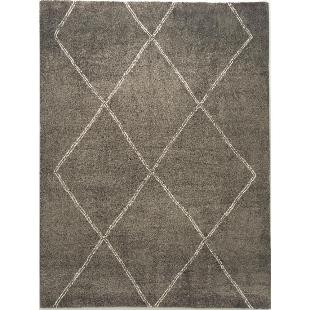 Home Decorators Collection Diamond Maze Grey 5 ft. x 7 ft. Area Rug ...