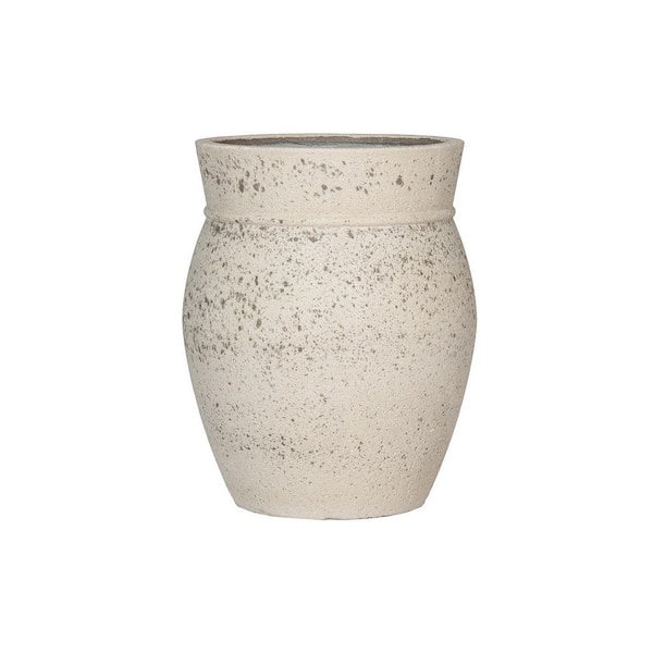 PotteryPots 26 in. H Apollo L Ficonstone Mediterranean Planter Indoor/Outdoor, Chalk White ...