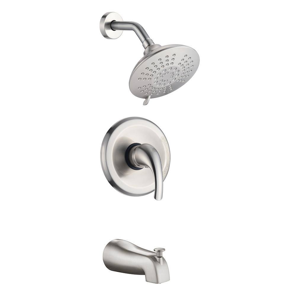 Magic Home 5-Spray Patterns with 2.2 GPM Shower Faucet Set 6 in. Wall ...