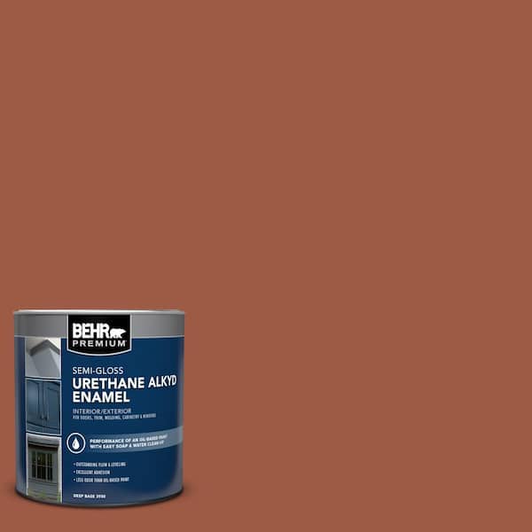BEHR PREMIUM 1 qt. #PFC-15 Santa Fe Semi-Gloss Enamel Urethane Alkyd ...