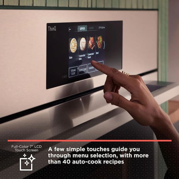 LG STUDIO 4.7 cu. ft. SMART Double Electric Wall Oven with LCD Touch ...