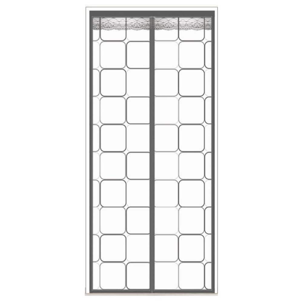 Shatex 36 in. x 83 in. White Insulated Vinyl Magnetic Screen Door with ...