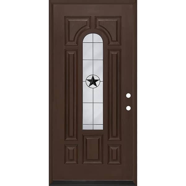 Steves & Sons Regency 36 in. x 80 in. CenterLite Alamo Glass RHOS ...