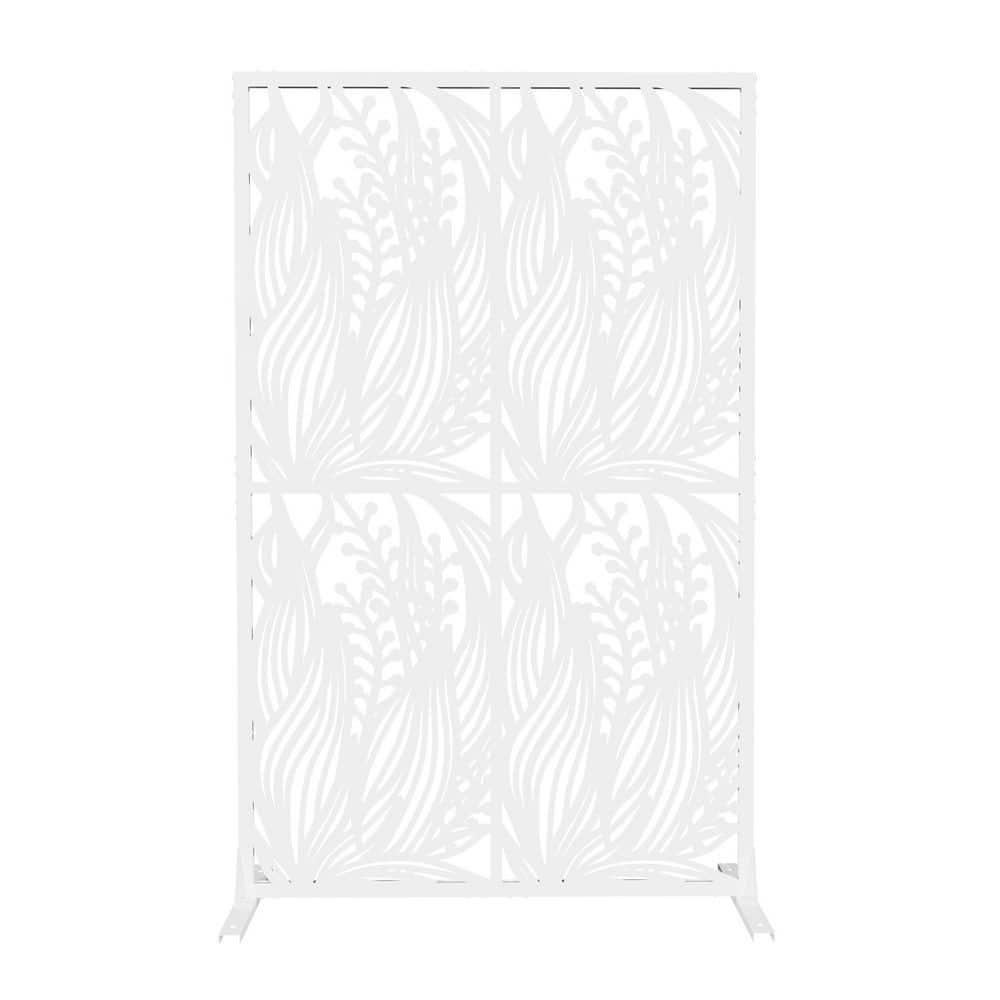 cadeninc 3.8 ft. x 6 ft. Outdoor and Indoor Freestanding Metal Privacy ...