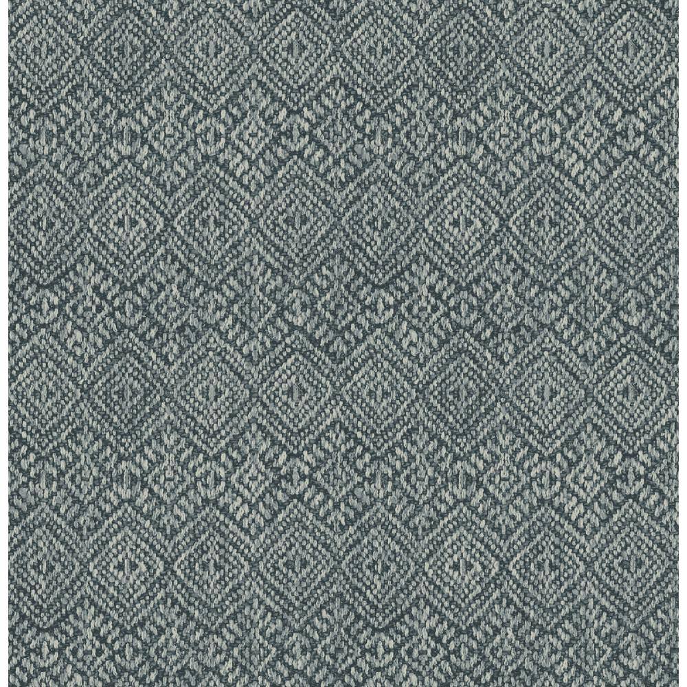 A-Street Prints Blue Gallivant Woven Geometric Wallpaper Sample 4146 ...
