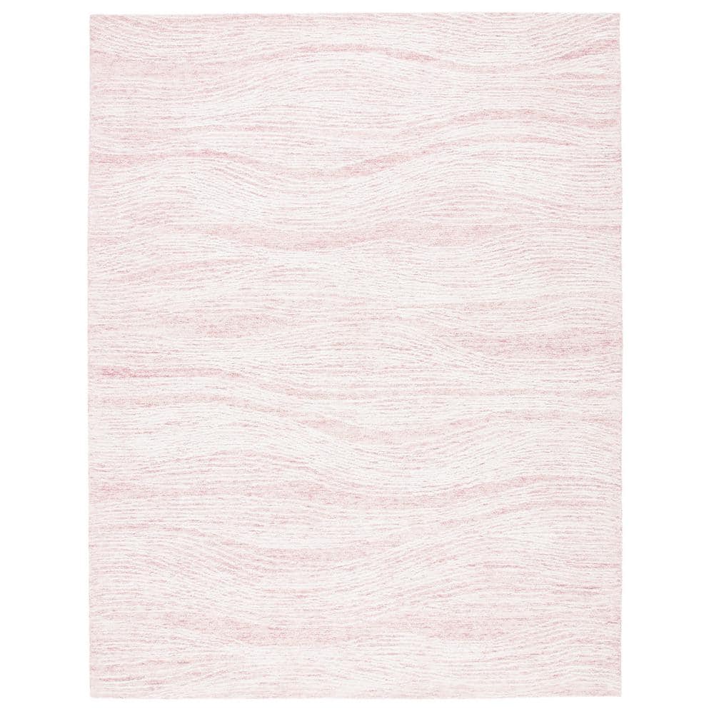SAFAVIEH Metro Pink/Ivory 8 ft. x 10 ft. Abstract Waves Area Rug ...