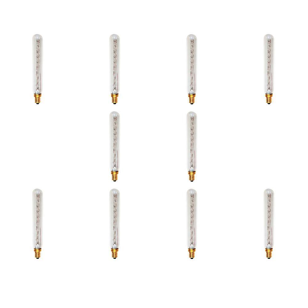 Bulbrite 9-Watt T6.5 Candelabra Screw Incandescent Light Bulb 2700K ...