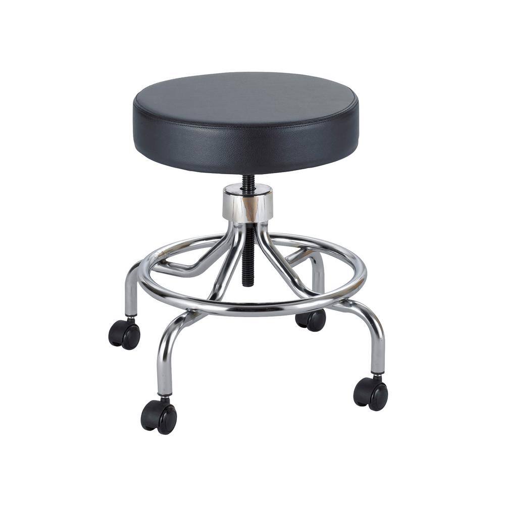 Safco Black Vinyl Economy Low Base Lab Stool with Screw Lift 3432BL ...