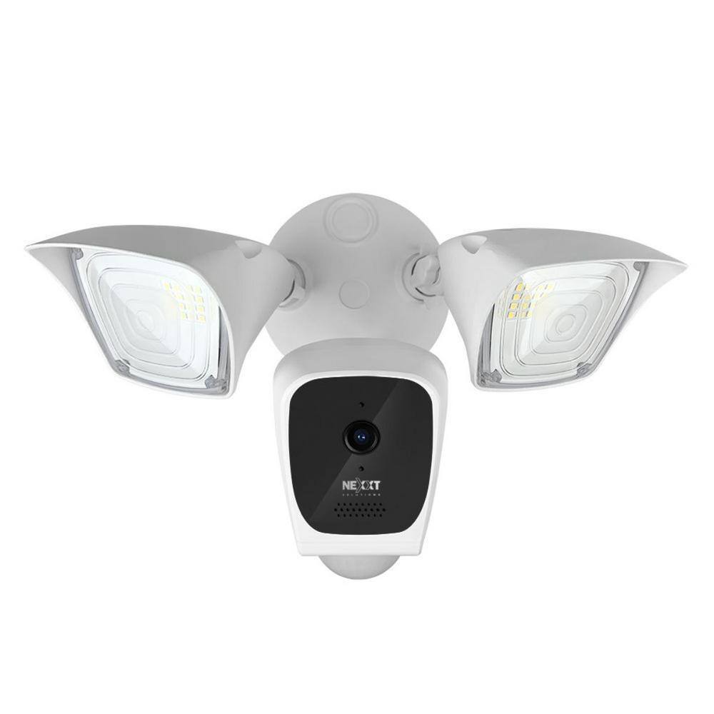 Nexxt Solutions Nexxt Home - Smart Wi-Fi Floodlight Camera with Built ...