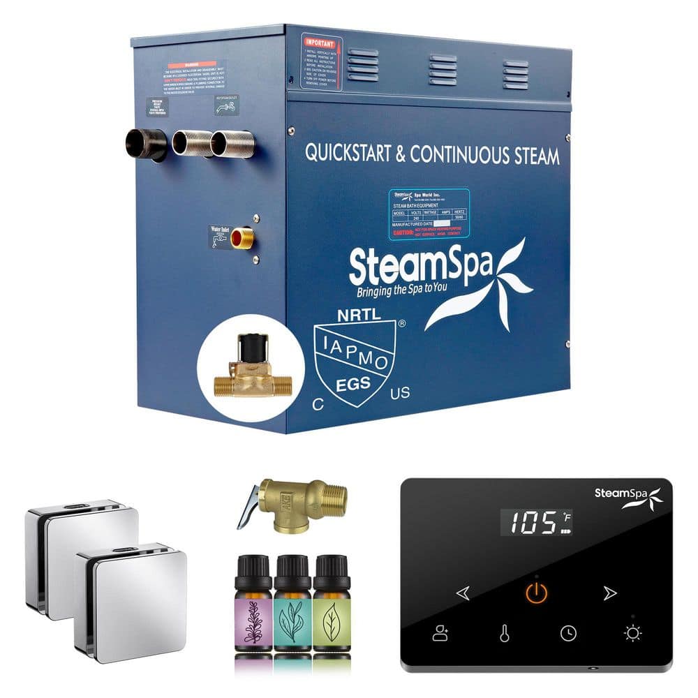 SteamSpa Oasis Series 12000-Watt Steam Generator with Continuous Steam ...