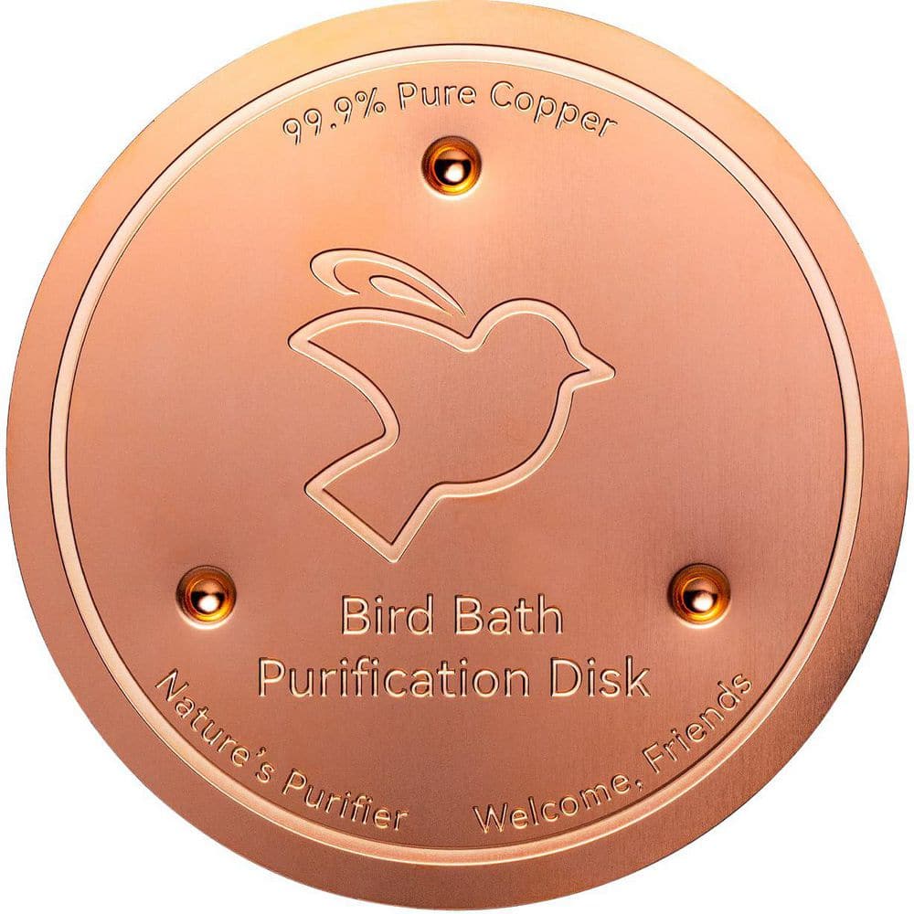 Augbeer Copper Bird Bath Disk with Triple-Point Support for Physical ...