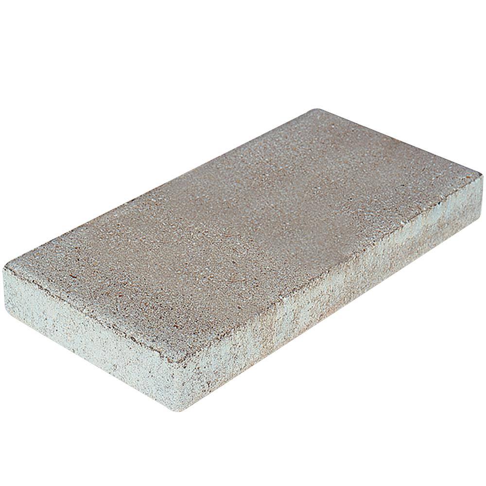 Pavestone 16 in. x 8 in. x 1.75 in. Pewter Concrete Step Stone (168 ...