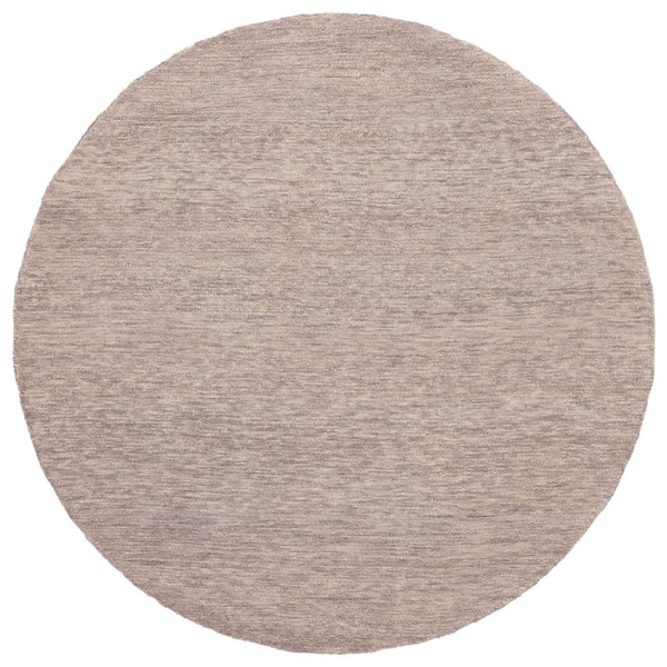 SAFAVIEH Natural Fiber 6 ft. x 6 ft. Gray Modern Solid Round Area Rug ...