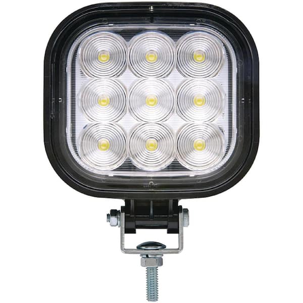 Seachoice 12-Volt/24-Volt LED Flood Beam Square Work Light, 9 LEDs ...