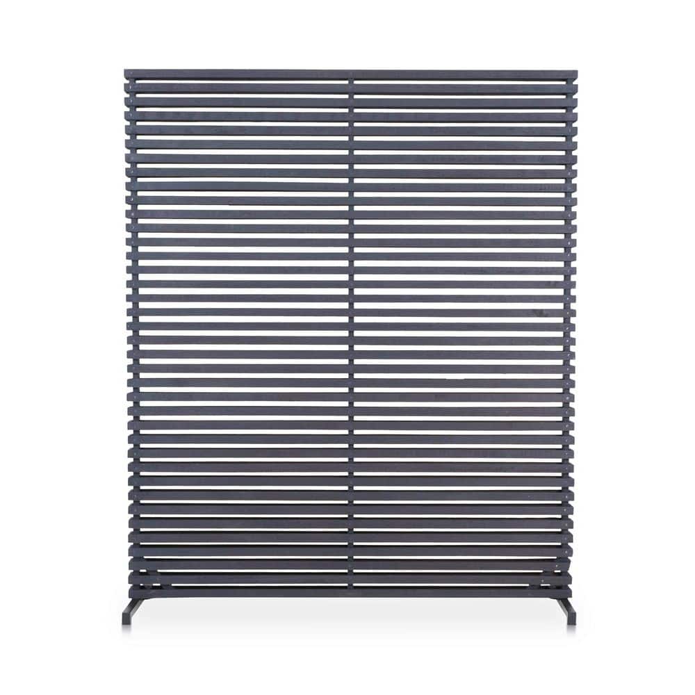 NADAAL STUDIOS Gaze 72 in. Black 1-Panel Room Divider CV-1012-20-NA ...