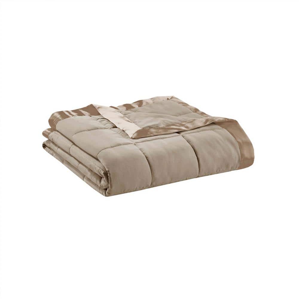Jeedeson Brown Twin 100% Polyester Hypoallergenic Classic Blanket HD59 ...