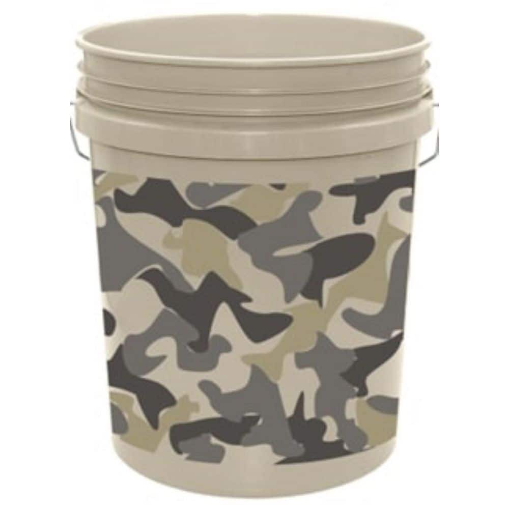 IPL 5 Gallon Tan Camo Bucket (60-Pack) 1054481 - The Home Depot