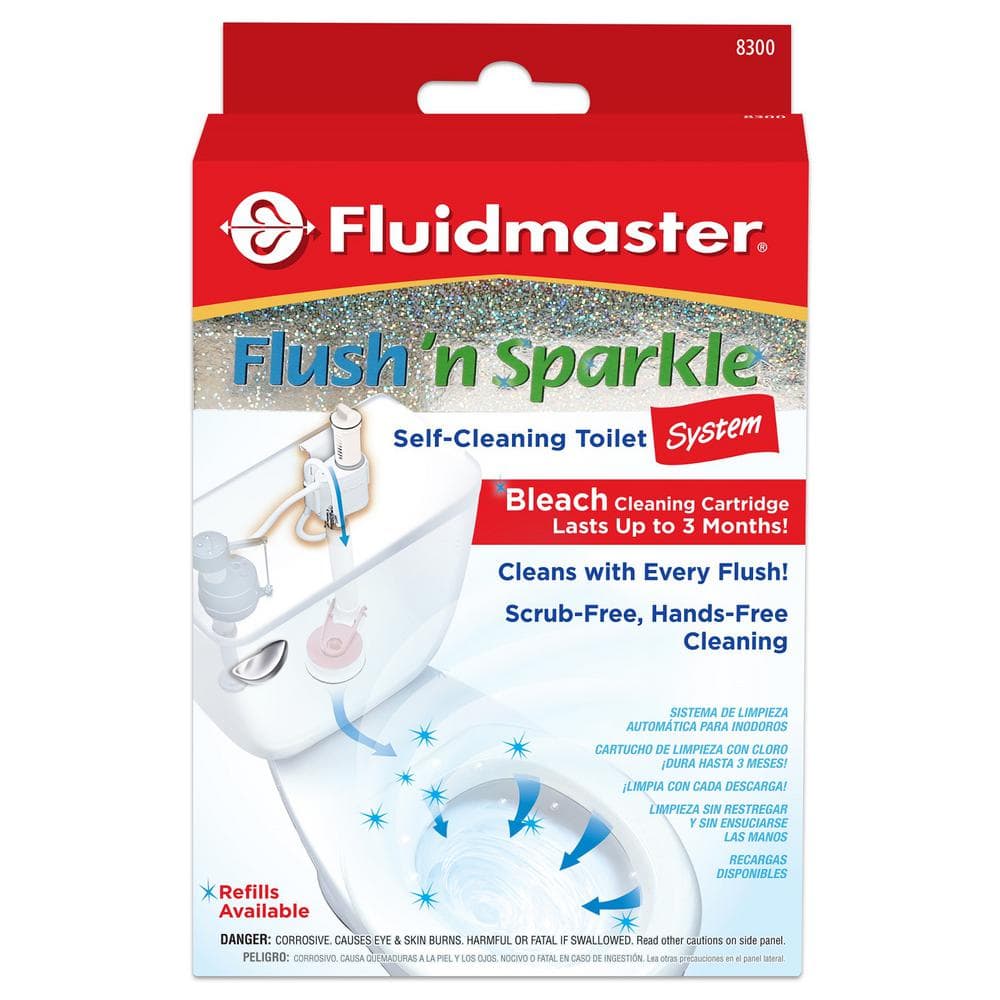 Fluidmaster Flush 'n Sparkle Automatic Toilet Cleaning System Bleach ...